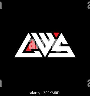 LWS triangle letter logo design with triangle shape. LWS triangle logo ...