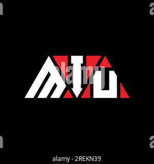 MIU triangle letter logo design with triangle shape. MIU triangle logo ...