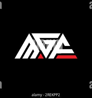MGF triangle letter logo design with triangle shape. MGF triangle logo ...
