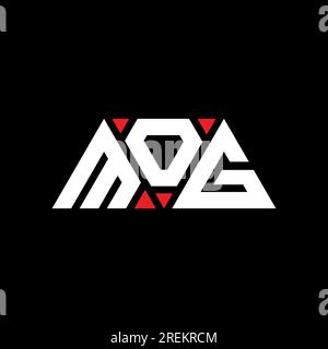 MOG triangle letter logo design with triangle shape. MOG triangle logo ...