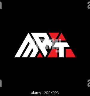 MRT triangle letter logo design with triangle shape. MRT triangle logo ...