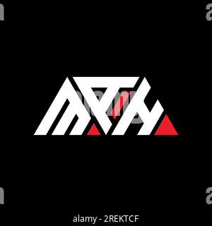MAH triangle letter logo design with triangle shape. MAH triangle logo ...