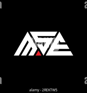 MSE triangle letter logo design with triangle shape. MSE triangle logo ...