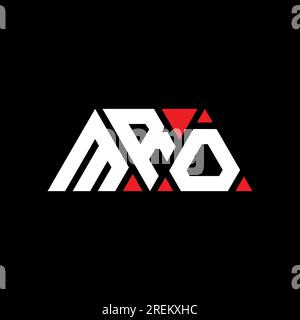 MRO triangle letter logo design with triangle shape. MRO triangle logo ...