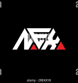 NEX triangle letter logo design with triangle shape. NEX triangle logo ...
