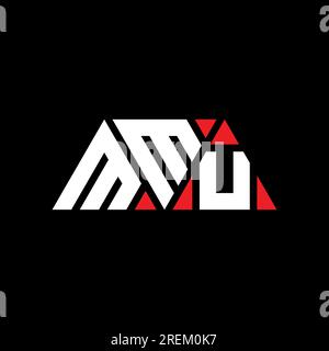 MMU triangle letter logo design with triangle shape. MMU triangle logo ...