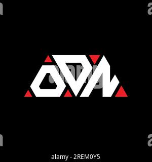 ODN triangle letter logo design with triangle shape. ODN triangle logo ...