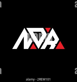 NDR triangle letter logo design with triangle shape. NDR triangle logo ...