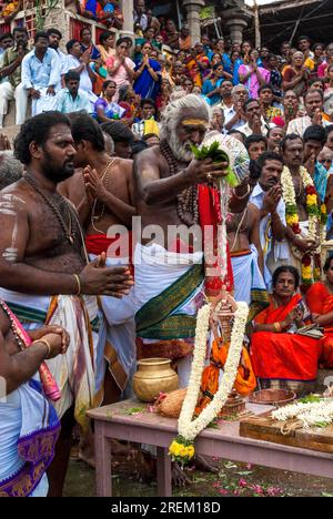 Pooja Puja Abhisheka performed to urchava deity during Ganesh Chaturthi ...