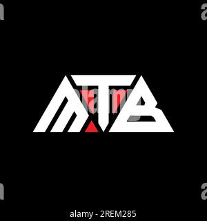 MTB triangle letter logo design with triangle shape. MTB triangle logo ...