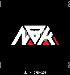 NBK triangle letter logo design with triangle shape. NBK triangle logo ...