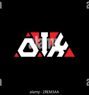 OIX triangle letter logo design with triangle shape. OIX triangle logo ...