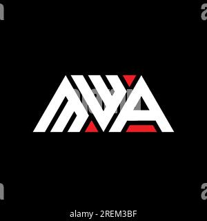 MWA triangle letter logo design with triangle shape. MWA triangle logo ...