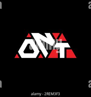 ONT triangle letter logo design with triangle shape. ONT triangle logo ...