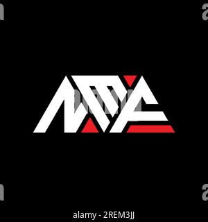 NMF triangle letter logo design with triangle shape. NMF triangle logo ...