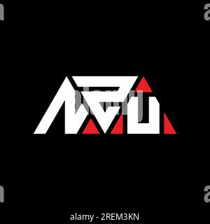 NZU triangle letter logo design with triangle shape. NZU triangle logo ...