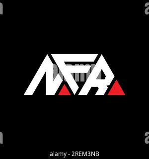NFR triangle letter logo design with triangle shape. NFR triangle logo ...