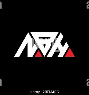 NBH triangle letter logo design with triangle shape. NBH triangle logo ...