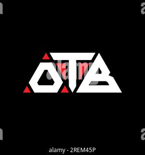 OTB triangle letter logo design with triangle shape. OTB triangle logo ...