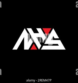 NHS triangle letter logo design with triangle shape. NHS triangle logo ...