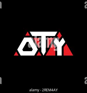 OTY triangle letter logo design with triangle shape. OTY triangle logo ...
