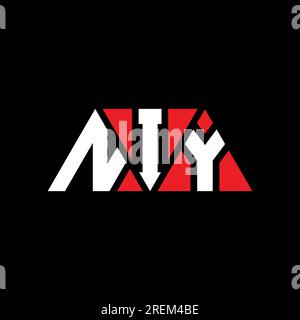 NIY triangle letter logo design with triangle shape. NIY triangle logo ...