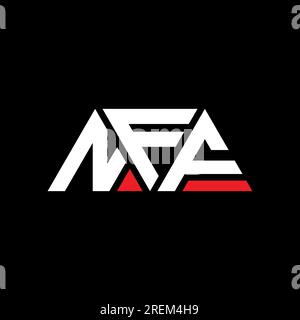 NFF triangle letter logo design with triangle shape. NFF triangle logo ...