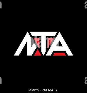 NTA triangle letter logo design with triangle shape. NTA triangle logo ...