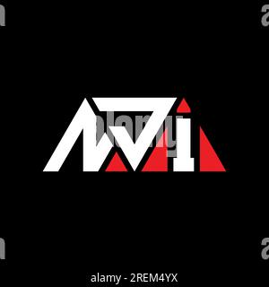NJI triangle letter logo design with triangle shape. NJI triangle logo ...