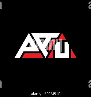 PAU triangle letter logo design with triangle shape. PAU triangle logo ...