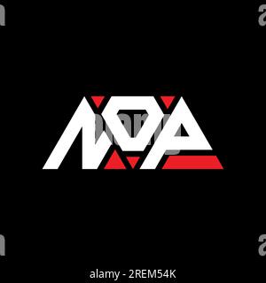 NOP triangle letter logo design with triangle shape. NOP triangle logo ...