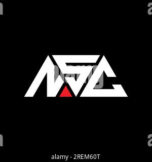NSC letter logo design with polygon shape. NSC polygon and cube shape ...