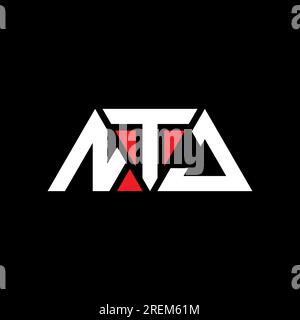 NTJ triangle letter logo design with triangle shape. NTJ triangle logo ...