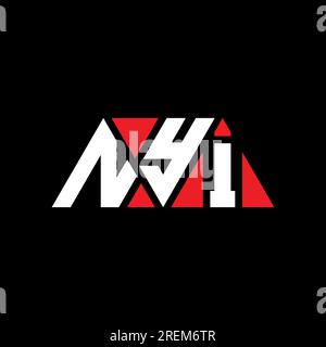 NYI triangle letter logo design with triangle shape. NYI triangle logo ...