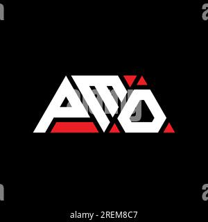 PMO triangle letter logo design with triangle shape. PMO triangle logo ...