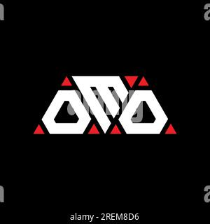 OMO triangle letter logo design with triangle shape. OMO triangle logo ...