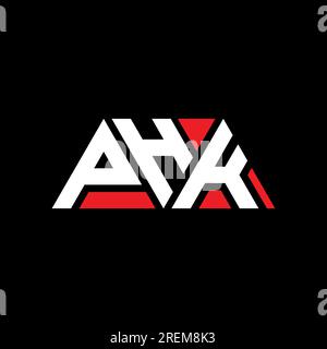 PHK triangle letter logo design with triangle shape. PHK triangle logo ...