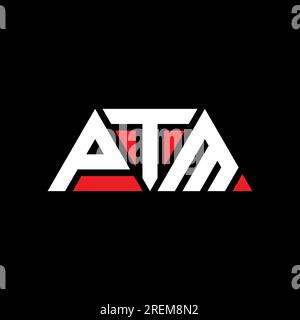 PTM triangle letter logo design with triangle shape. PTM triangle logo ...