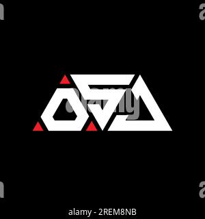 OSJ triangle letter logo design with triangle shape. OSJ triangle logo ...