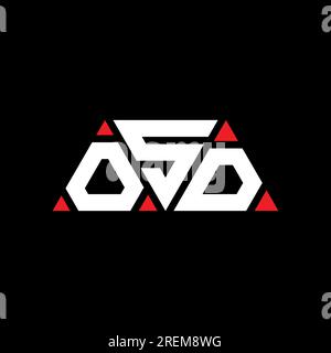 OSD triangle letter logo design with triangle shape. OSD triangle logo ...