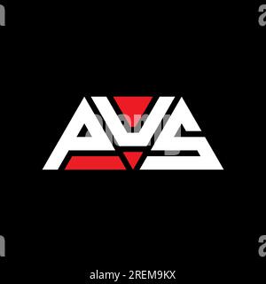 PUS triangle letter logo design with triangle shape. PUS triangle logo ...