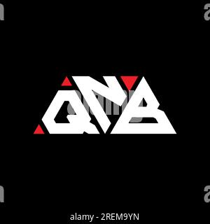 QNB triangle letter logo design with triangle shape. QNB triangle logo ...