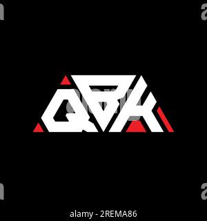 QBK triangle letter logo design with triangle shape. QBK triangle logo ...