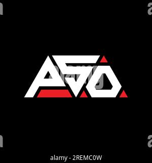 PSO triangle letter logo design with triangle shape. PSO triangle logo ...