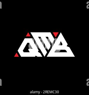 QMB triangle letter logo design with triangle shape. QMB triangle logo ...