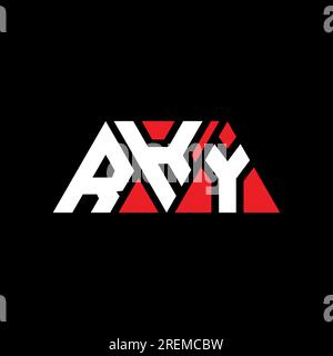 RKY triangle letter logo design with triangle shape. RKY triangle logo ...