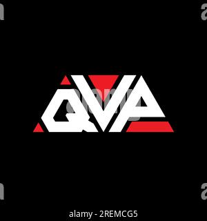 QVP triangle letter logo design with triangle shape. QVP triangle logo ...