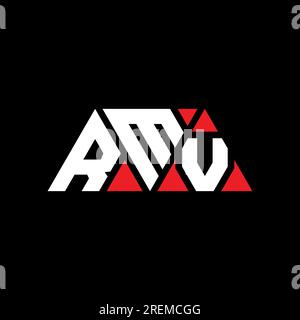 RMV triangle letter logo design with triangle shape. RMV triangle logo ...