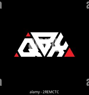 QBX triangle letter logo design with triangle shape. QBX triangle logo ...