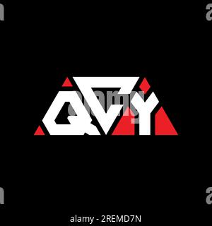 QCY triangle letter logo design with triangle shape. QCY triangle logo ...